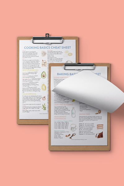 Cooking & Baking Basics Cheat Sheet – HealthNut Nutrition